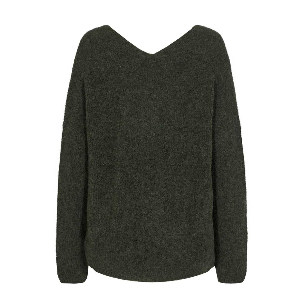 MOS MOSH THORA V-NECK KNIT | GRAPE LEAF - Stokværk