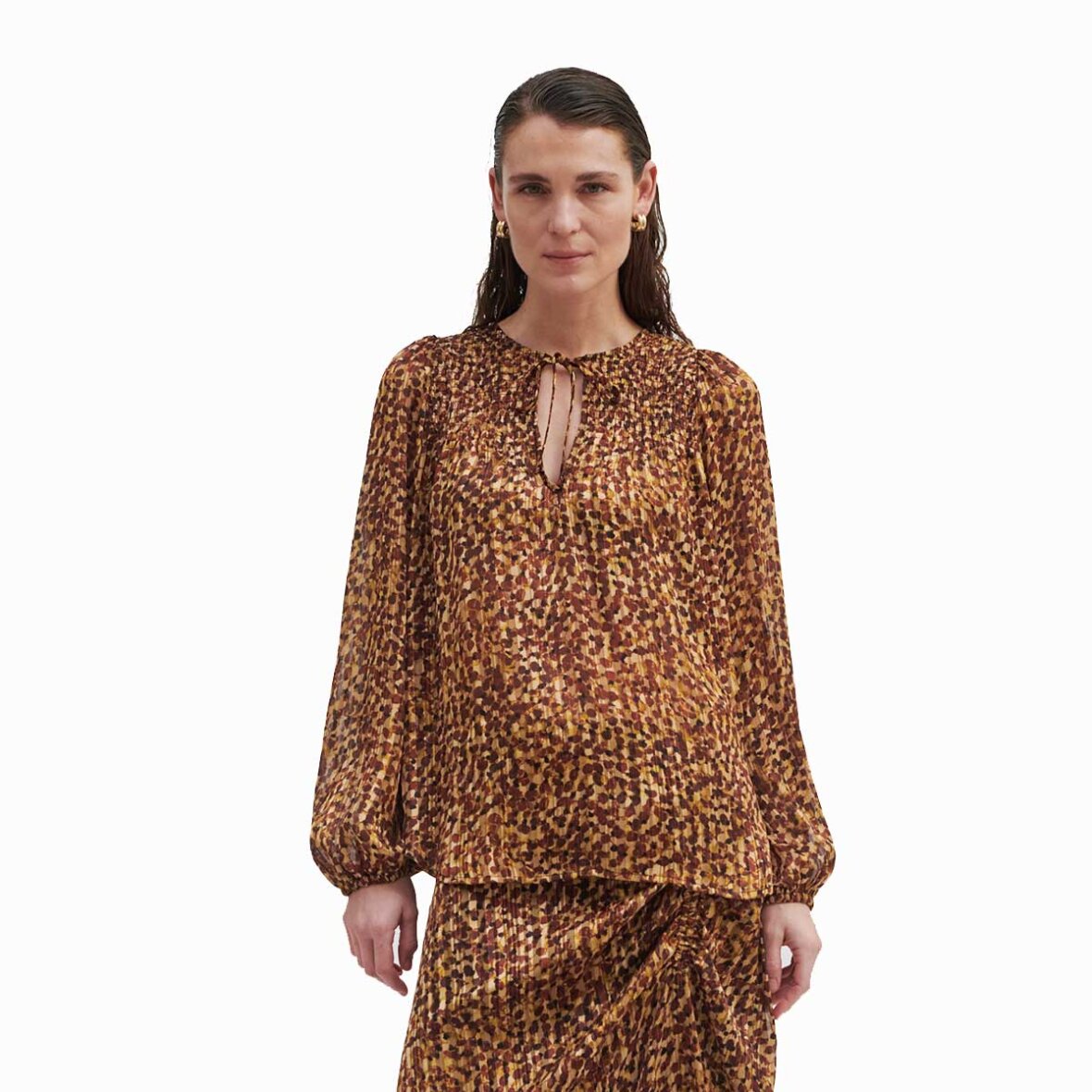 SECOND FEMALE NUTMEG BLOUSE | DEEP MAHOGANY - Stokværk