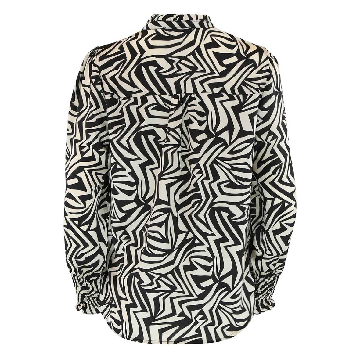 CONTINUE COPENHAGEN ASTA GRAFIC BLUSE | SORT/HVID - Stokværk