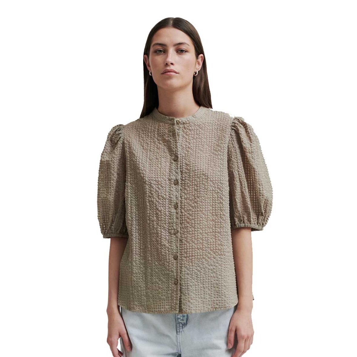 SECOND FEMALE TASCHA SKJORTE | VINTAGE KHAKI - Stokværk