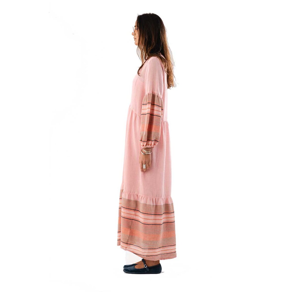 LOLLYS LAUNDRY MARNIE MAXI KJOLE | DUSTY ROSE - Stokværk